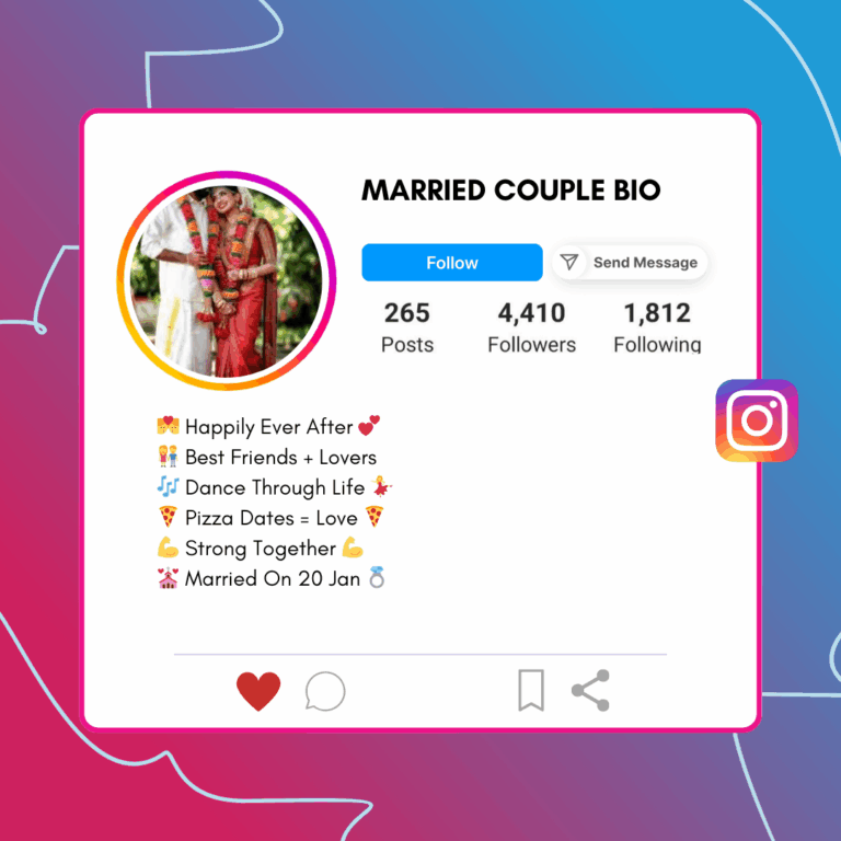 300+ Best Couple Bio for Instagram - Married Life