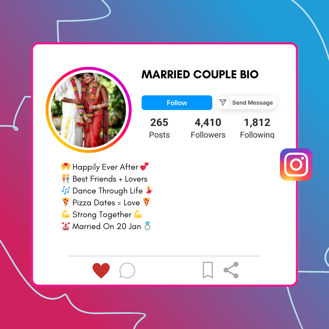 300+ Best Couple Bio for Instagram - Married Life