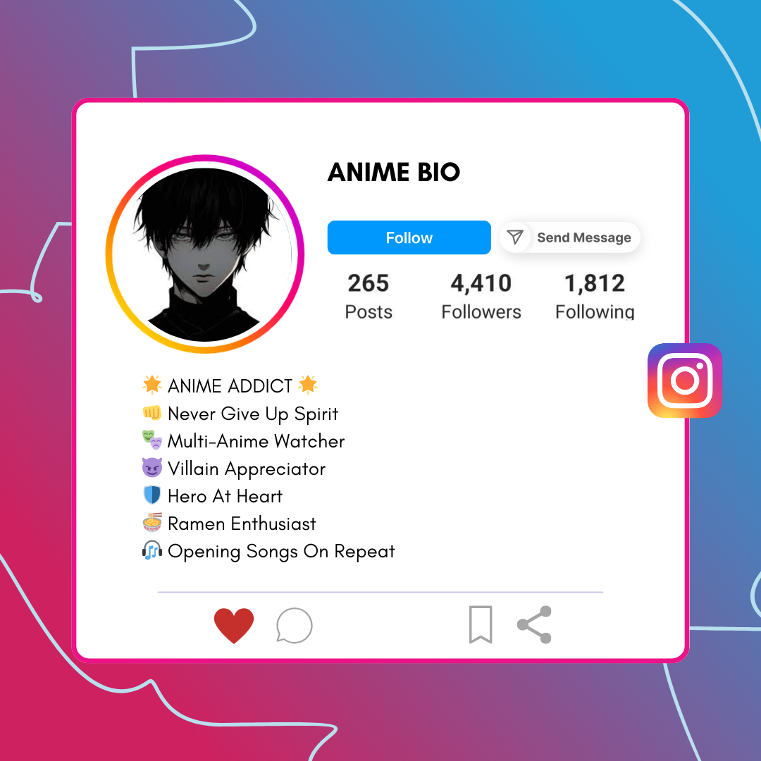 500+ Best Anime Bio for Instagram - Unique & Stylish Collection