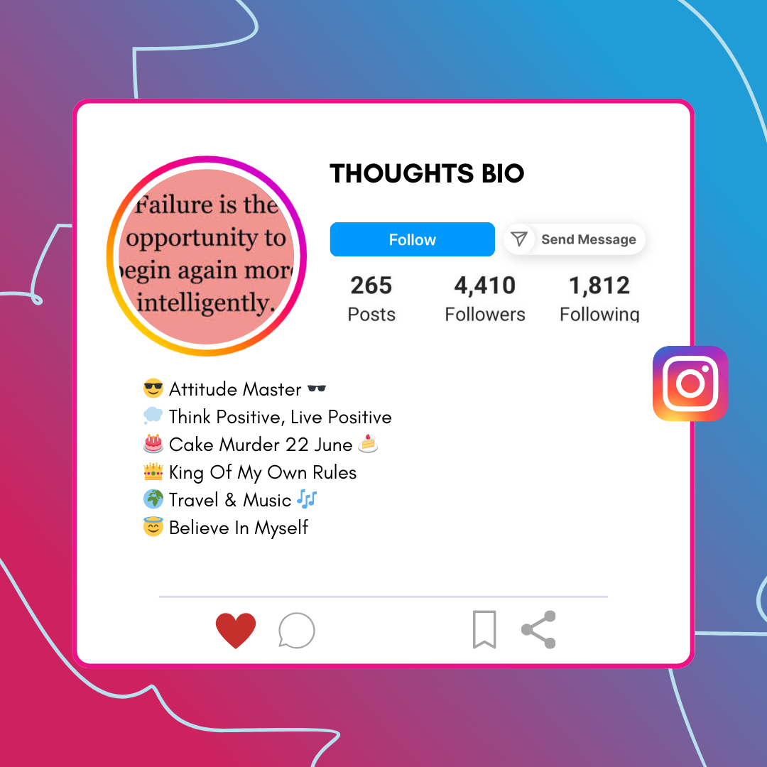 400+ Best Thoughts for Instagram Bio | Deep & Meaningful
